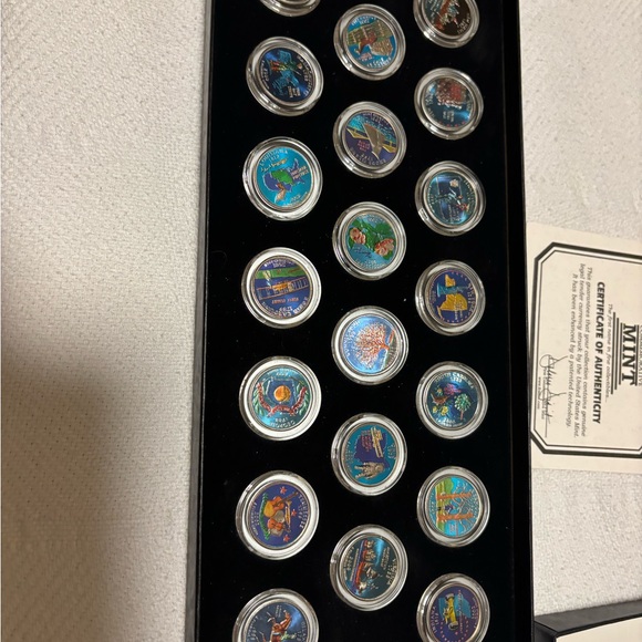 Other | 200 Quarter Colorized Coin Set W Certificate Of Authenticity 20 ...